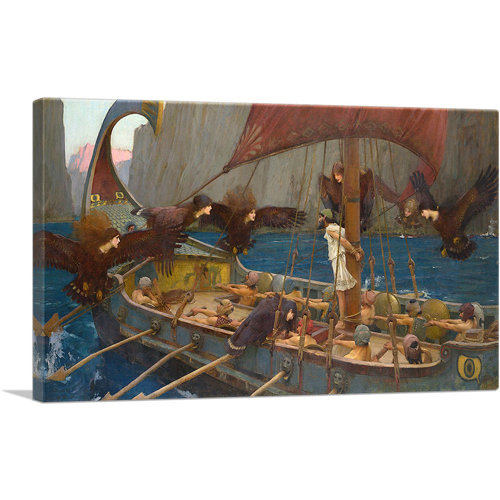 ARTCANVAS Ulysses And The Sirens 1891 On Canvas by John William Waterhouse Painting | Wayfair